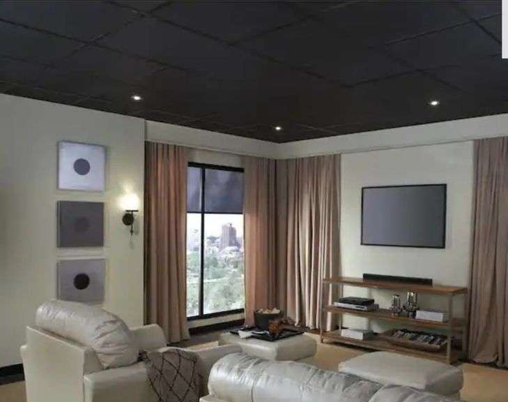 6 cases Armstrong CEILINGS Fine Fissured Black 2 ft. x 2 ft. Lay-in ...