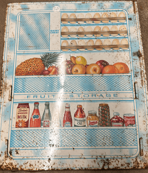 Metal fridge sign 18”x21” - Metzger Property Services, LLC