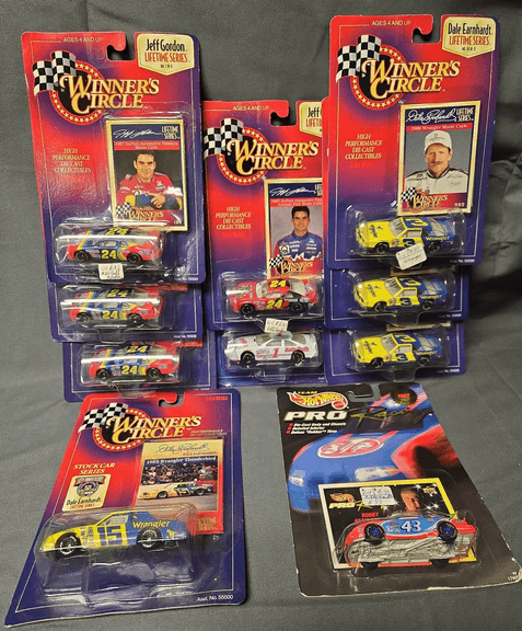 10 Winners circle NASCAR die cast collectible cars inc. Jeff Gordon ...