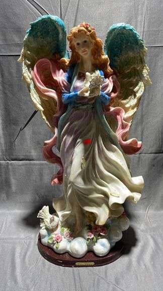 Plaster angel sculpture 24”H - Metzger Property Services, LLC