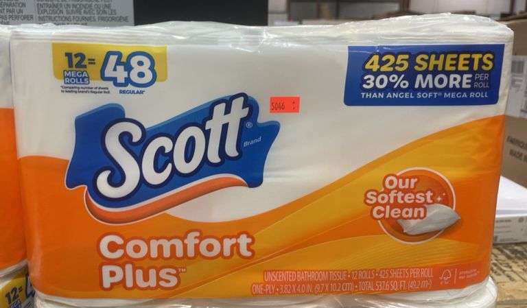 Scott Comfort Plus bathroom Tissue 12 Mega Rolls - Metzger Property ...