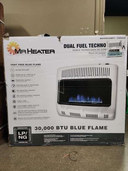 Mr. Heater 30,000 BTU Vent Free Blue Flame Natural Gas or Propane Dual ...