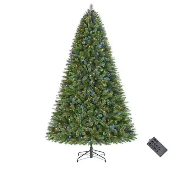 Home Accents Holiday 9 ft. Pre-Lit LED Wesley Pine Artificial Christmas ...