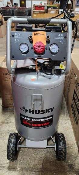 Husky 20 Gal. 165 PSI Vertical Electric Quiet Air Compressor - Metzger ...