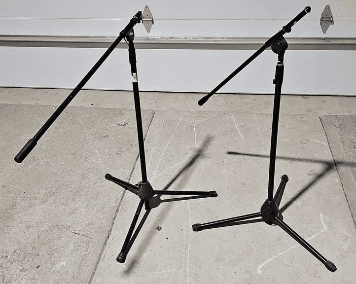 2 - SHS Metal Extendable Microphone Stands (unknown if complete ...