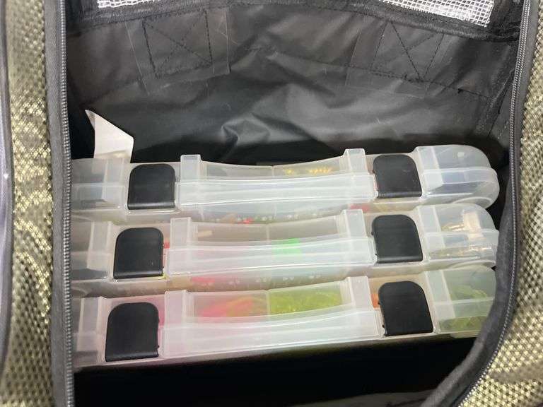 Okeechobee soft tackle box with organizers and lure contents - Metzger ...