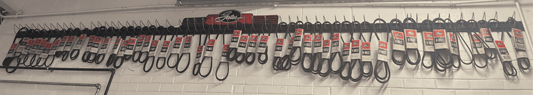 Gates Tin Sign and V-Belt Holders Display with Gates V-Belts ...