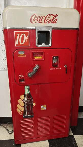 Coca-Cola 10-Cent Vending Machine, Has Built In Bottle Opener - Works ...