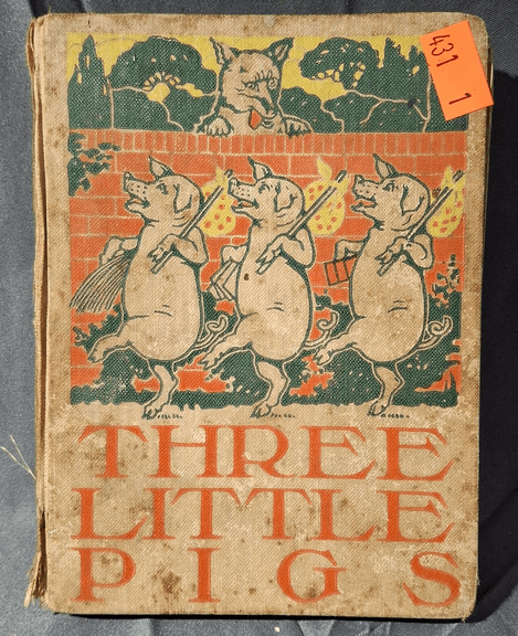 Antique 3 Little Pigs Book Copyright 1904 - 5.5"x4.5" - Metzger ...