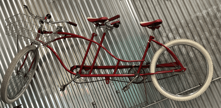 Huffy Tandem Bicycle with Basket - Metzger Property Services, LLC