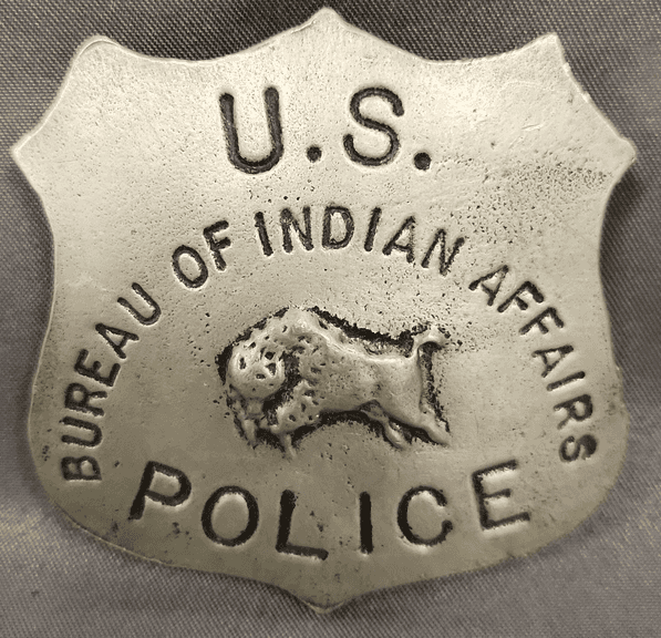 U.S.Bureau of Indian Affairs Police Silver Tone Badge - Metzger ...