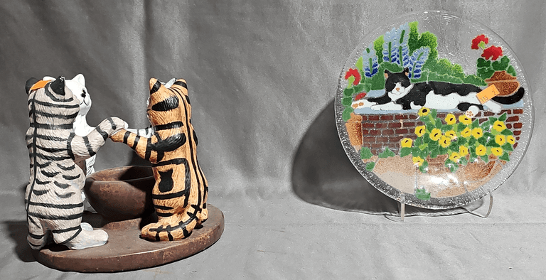 Penco "Circles of the World" Art Decor 6.5", Fused Art Glass Plate ...