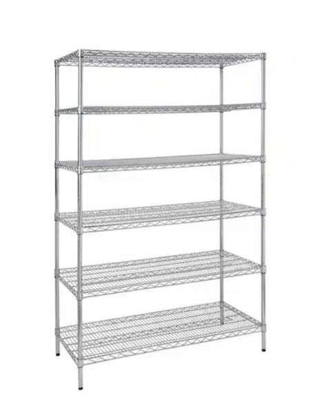 HDX 6-Tier Commercial Grade Heavy Duty Steel Wire Shelving Unit ...