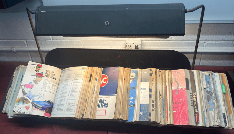 Parts Counter Binder Rack with Light and Service Catalogs Inc. Accurate ...