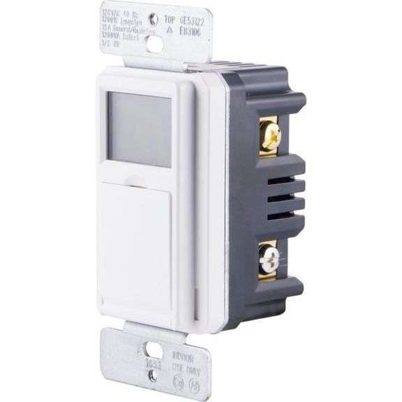 15 Amp in-Wall 3-Way Daylight Adjusting Digital Timer Switch with Screw ...