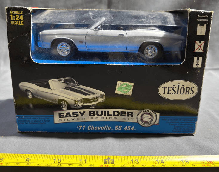 Testors Easy Builder Silver Series Kit ‘71 Chevelle SS 454 1/24 scale ...
