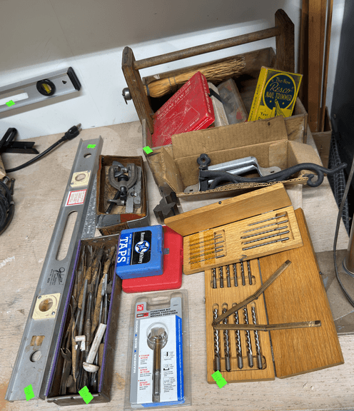 Drill bits, level, and tool assortment - Metzger Property Services, LLC