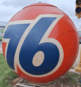 Union 76, Unocal 76 Plastic Sphere Sign with Cracks 7ft with Bass and ...