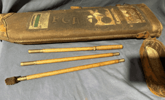 Leather gun bag 25⅛", wood cleaning rod - Metzger Property Services, LLC