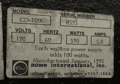 Rowe Ami compact disc jukebox (powers up, no key) - Metzger Property ...