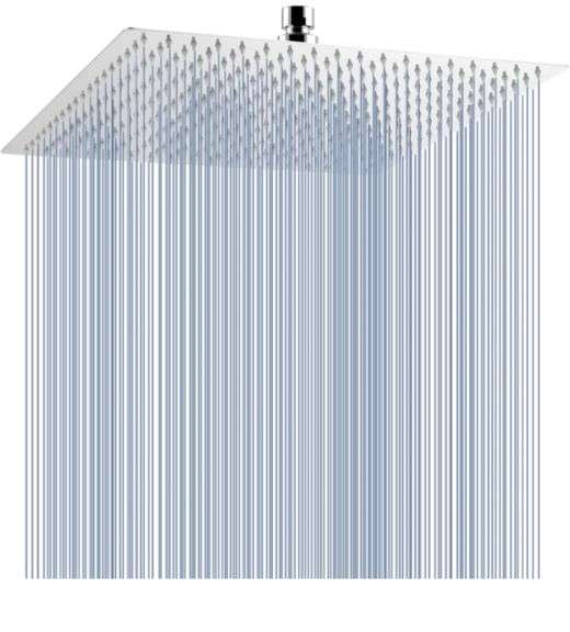 Voolan All Metal Rain Shower Head - High Flow Square Rainfall ...