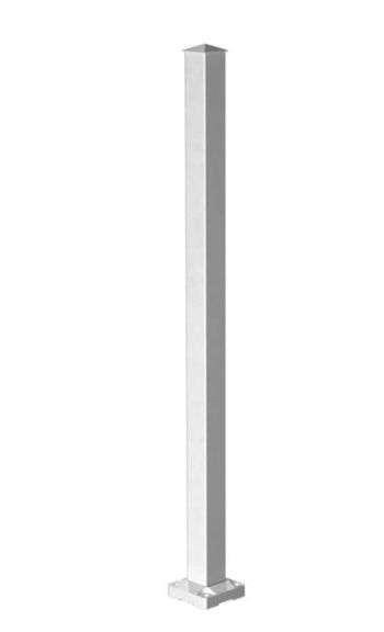 Peak Aluminum Railing 2 in. x 42 in. White Aluminum Deck Railing stair ...
