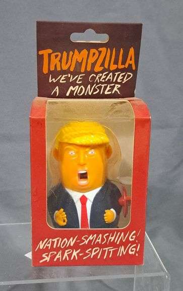 Trumpzilla wind up toy in box 3.25" tall - Metzger Property Services, LLC