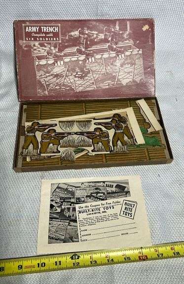 Army Trench complete with 6- Soldiers in box, Built-rite Toys - Metzger ...