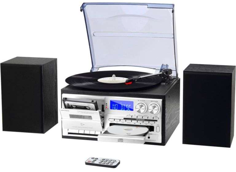 10 in 1 Record Player with Dual Stereo Speakers Vintage 3 Speed ...