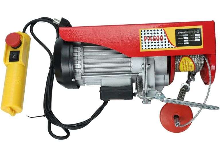 LucaSng Electric Hoist 1320 lbs with Remote Control and 2 Lift Slings ...