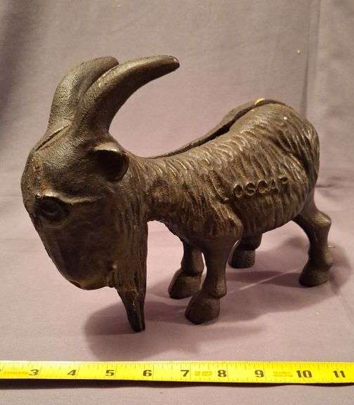 Oscar Billy goat cast iron bank - Metzger Property Services, LLC