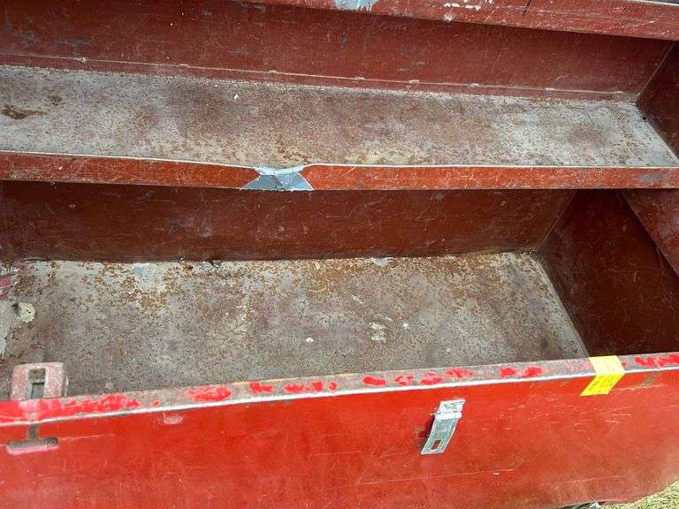 Metal job Box on casters 30”x61”x 56”, dented - Metzger Property ...