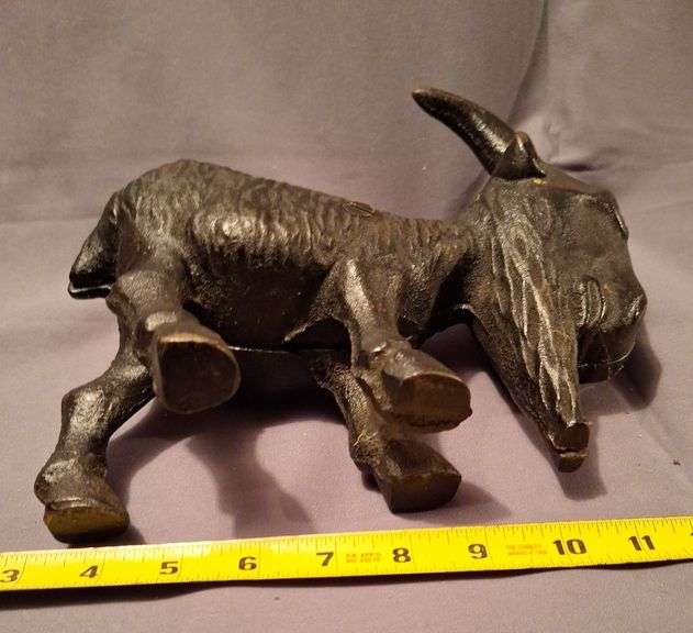 Oscar Billy goat cast iron bank - Metzger Property Services, LLC