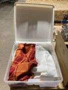 Jumbo storage box w/tablecloths - Metzger Property Services, LLC