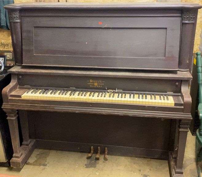 Starck Piano Co. Grand Upright Piano - Keys Stick - Metzger Property ...