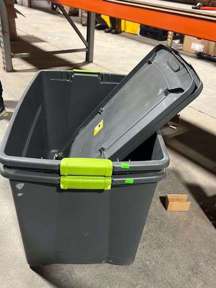 2- Sterilite 35gal totes with lids - Metzger Property Services, LLC