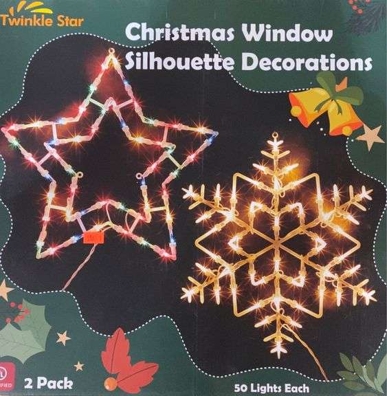 Twinkle Star 2 Pack 16" Christmas Window Silhouette Lights - Metzger ...
