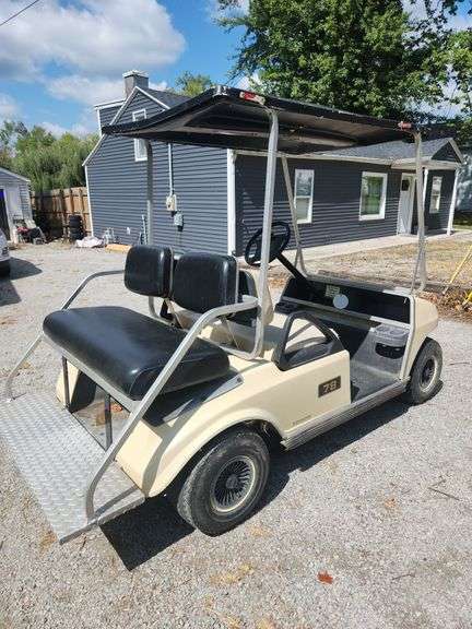 1998 Club Car 36v electric golf cart. Fixed Rear seat, top, NEW ...