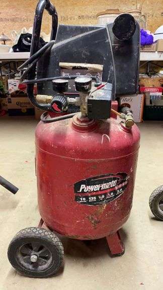 Powermate 1.0 HP 10 Gallon (Belt Drive) Cast-Iron Air Compressor ...