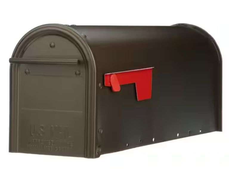 Architectural Mailboxes Franklin Bronze, Medium, Steel, Post Mount ...