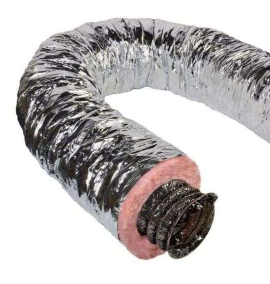 Master Flow 9 in. x 25 ft. Insulated Flexible Duct R8 Silver Jacket ...