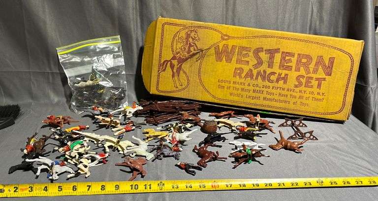 Marx western ranch set - Box ONLY, with accessories as shown in ...