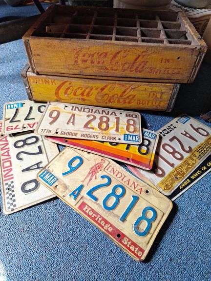 Drink Coca-cola crates, license plates - Metzger Property Services, LLC