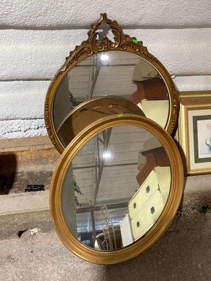 2 - Oval mirrors 28”x 23”, 32.5”x 26” - Metzger Property Services, LLC