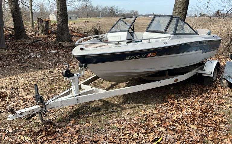 172 Cutlass Boat 16’, Mercrusier 2.5liter, project boat on trailer, NO ...