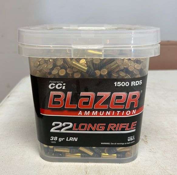 Blazer .22 Long Rifle ammunition, approximately 1500 K24AA03 - Metzger ...
