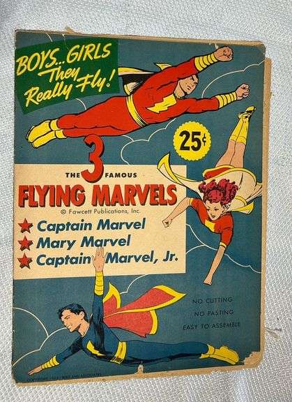 The 3 Famous Flying Marvels vintage punch outs - Metzger Property ...