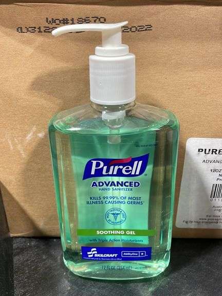 12- Purell Skilcraft Smoothing gel Instant Hand Sanitizer 12 oz pump ...