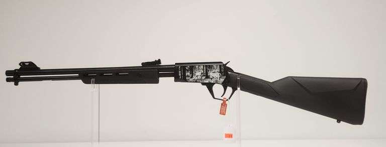 Rossi Model Gallery .22 LR Pump Action Rifle with decorative deer ...