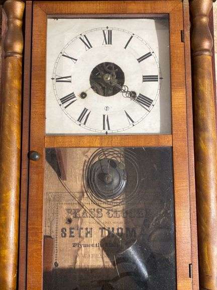 Brass Clock By Seth Thomas Mantel Clock 15”x5”x25” - Metzger Property ...